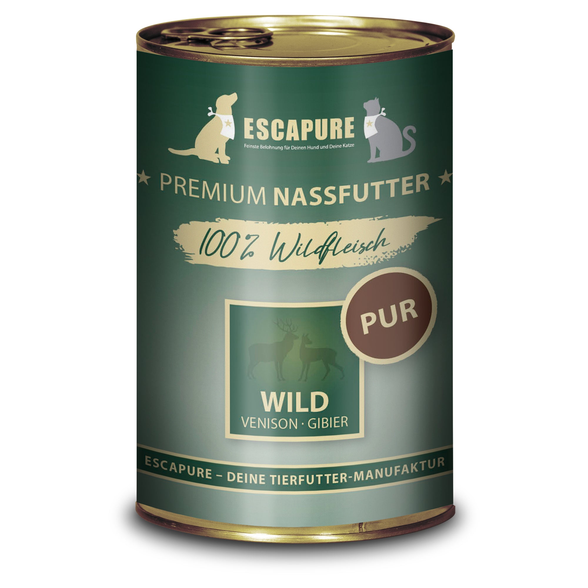 Wild PUR Nassfutter – 100% Wildfleisch, getreidefrei | Escapure